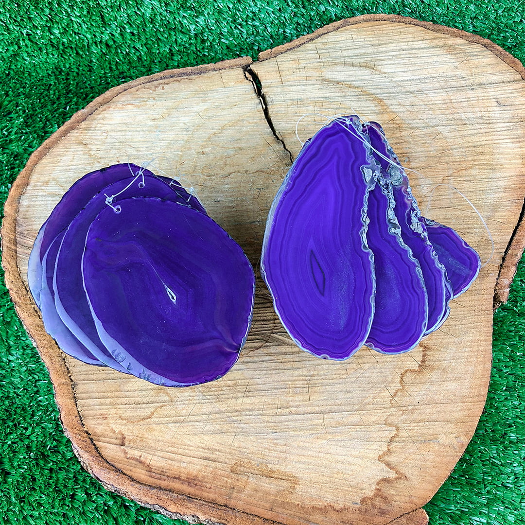 Móbile de Pedra Ágata Roxa em Oferta na Helena Cristais