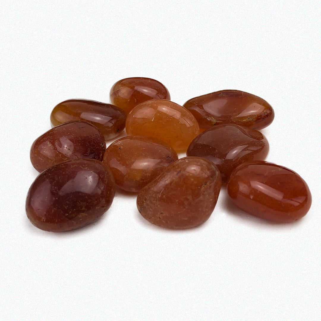 Pedra Ágata Cornalina Rolada 2×3cm em Oferta | Helena Cristais