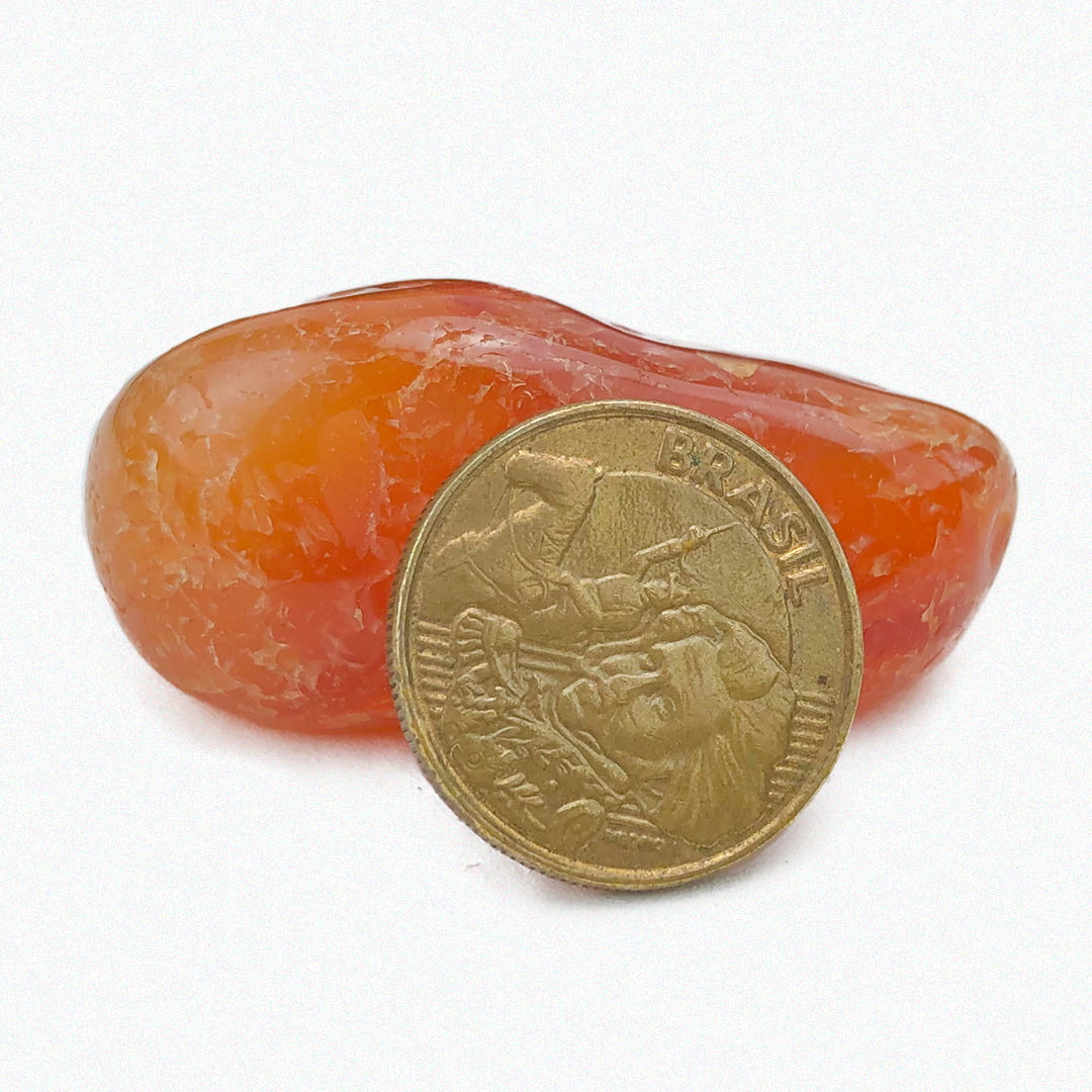 Pedra Cornalina Rolada 3,5 a 4 cm Comprar